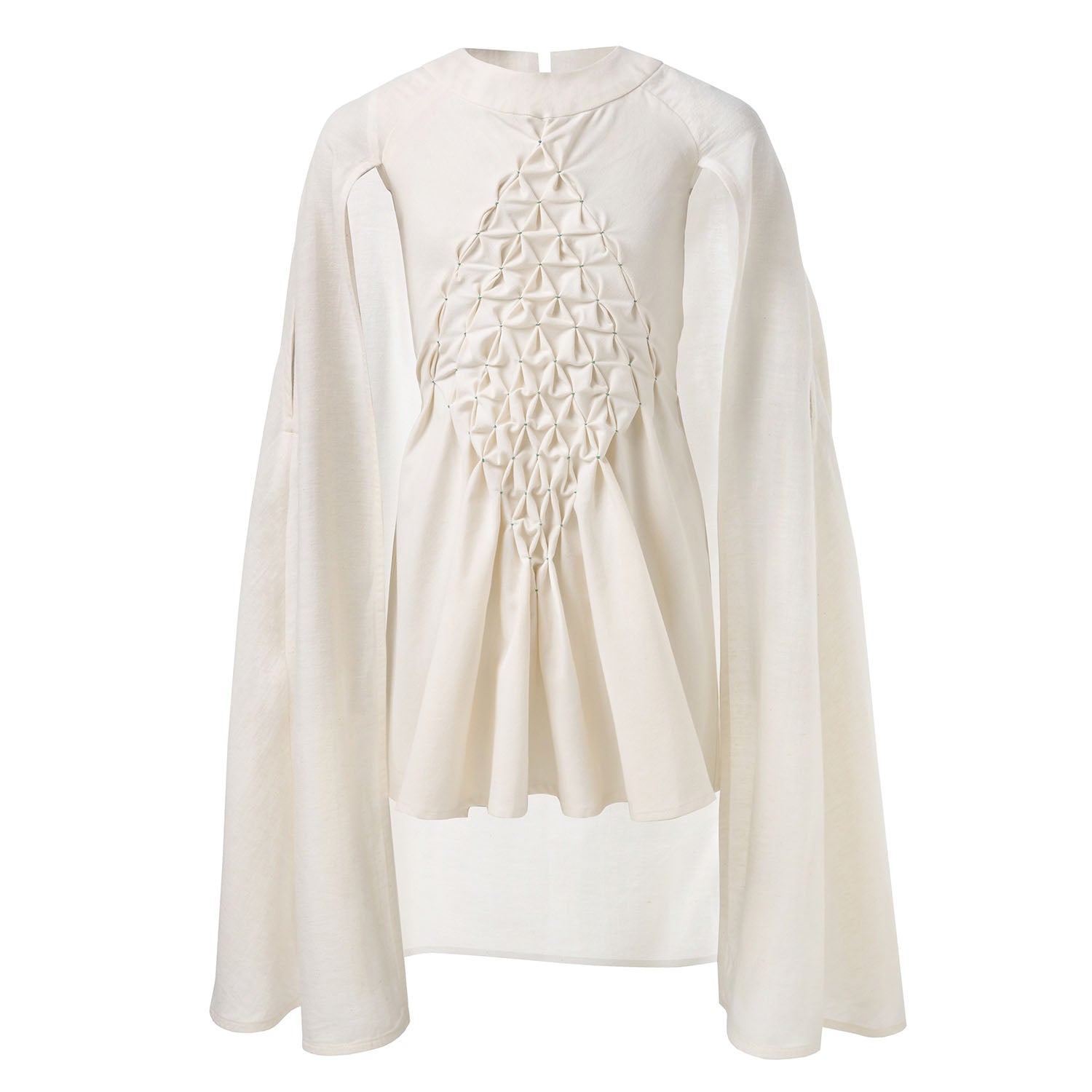 White Smock Dress for Girls with Vegan Cashmere Cape | WEGANOOL